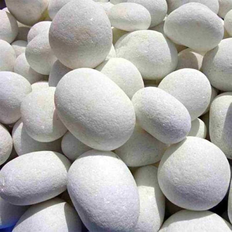 white marble pebbles